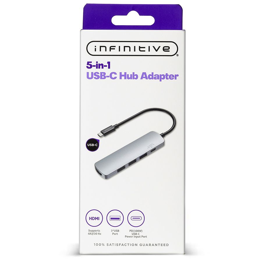 Infinitive 5-in-1 Adapter Hub Black | Walgreens
