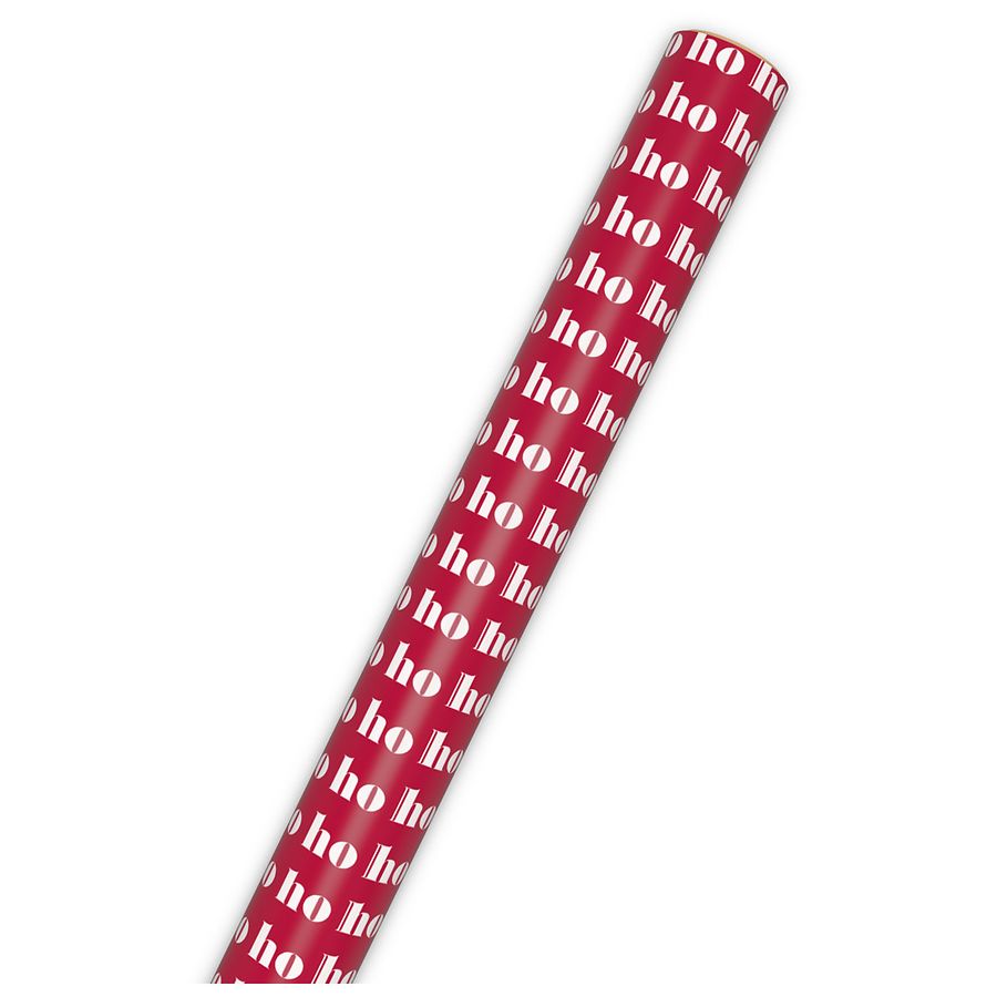 Hallmark Christmas Wrapping Paper Roll (Ho Ho Ho on Red) | Walgreens