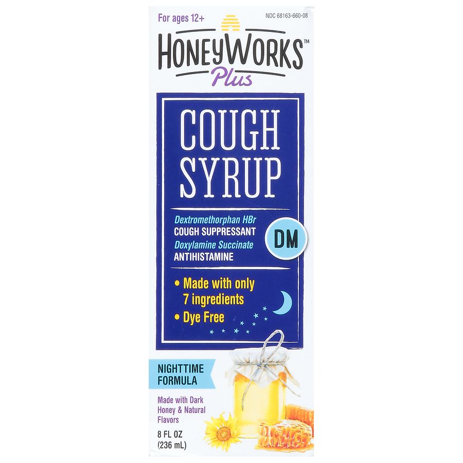 HoneyWorks Plus Adult DM Nighttime Cough Syrup | Walgreens