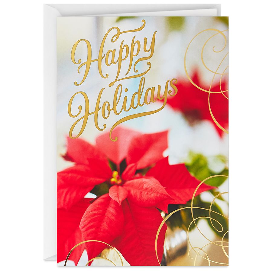 Hallmark Image Arts Boxed Christmas Cards, Poinsettias Holiday ...