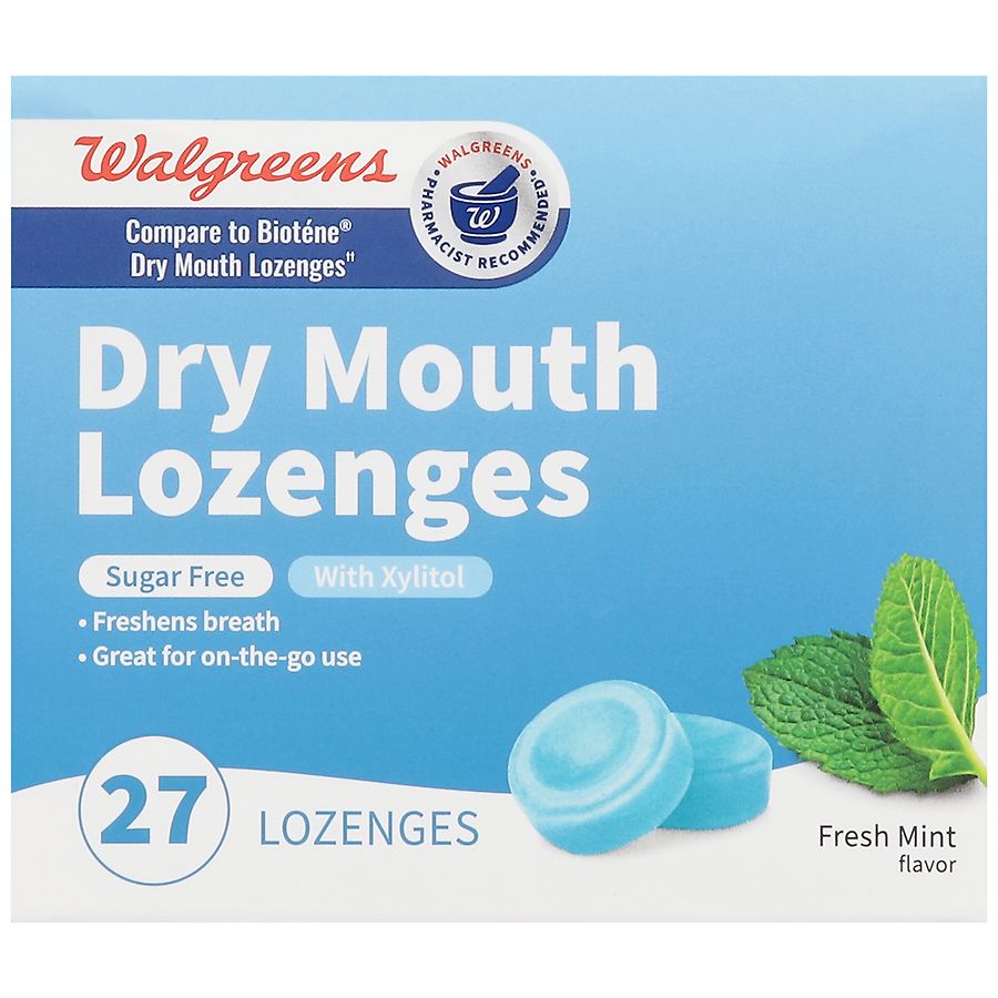 Walgreens Dry Mouth Lozenges Fresh Mint | Walgreens