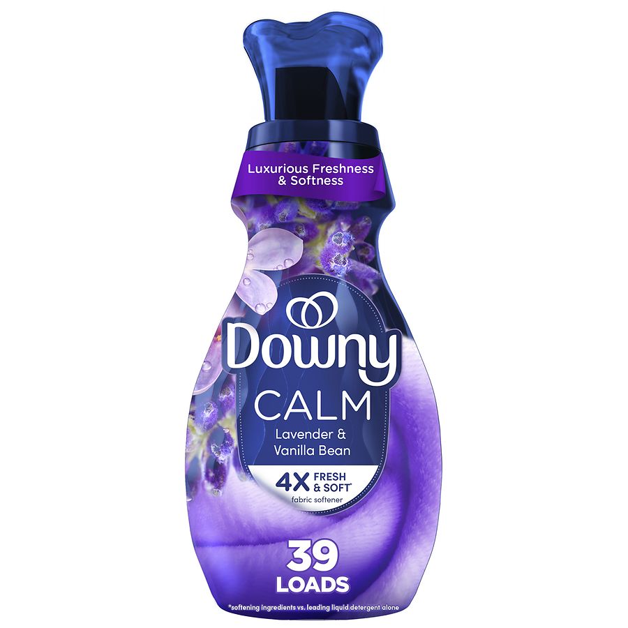 Downy Ultra Soft Plus Fresh Fabric Softener Liquid, Calm Lavender and ...