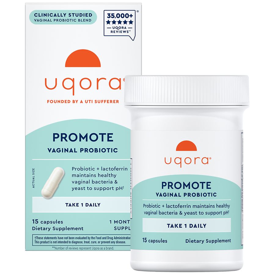 Uqora Promote Vaginal Probiotic For Urinary Tract Health 15 Capsules ...