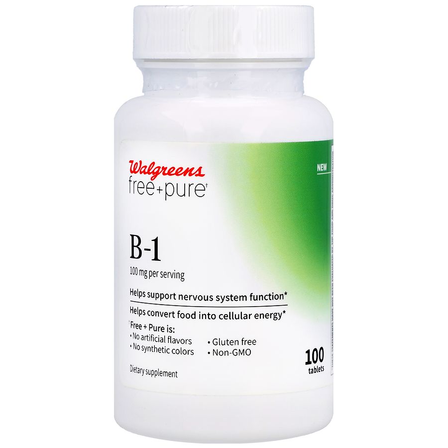 Walgreens Free & Pure B-1 100 mg Tablets | Walgreens