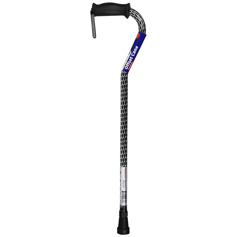 Walgreens Offset Cane With Gel Handle Black | Walgreens