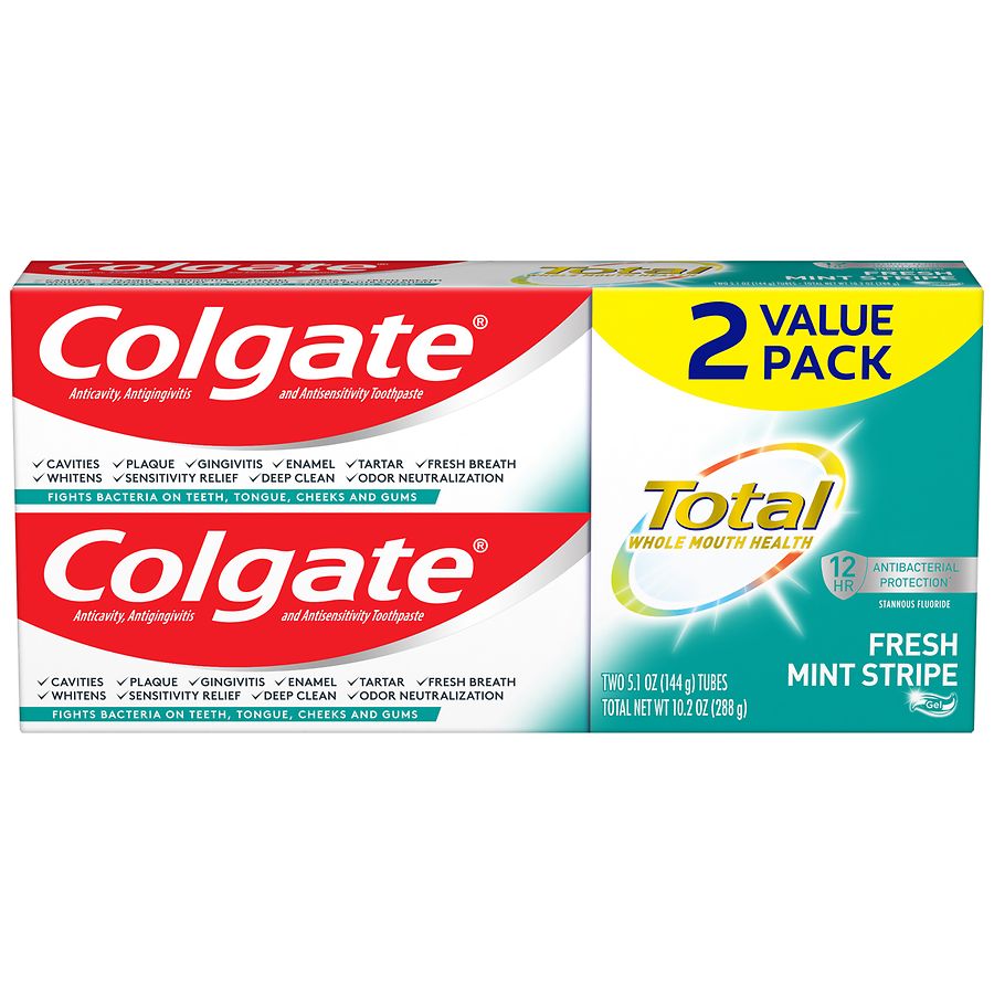 Colgate Total Gel Toothpaste, Fresh Mint Stripe | Walgreens