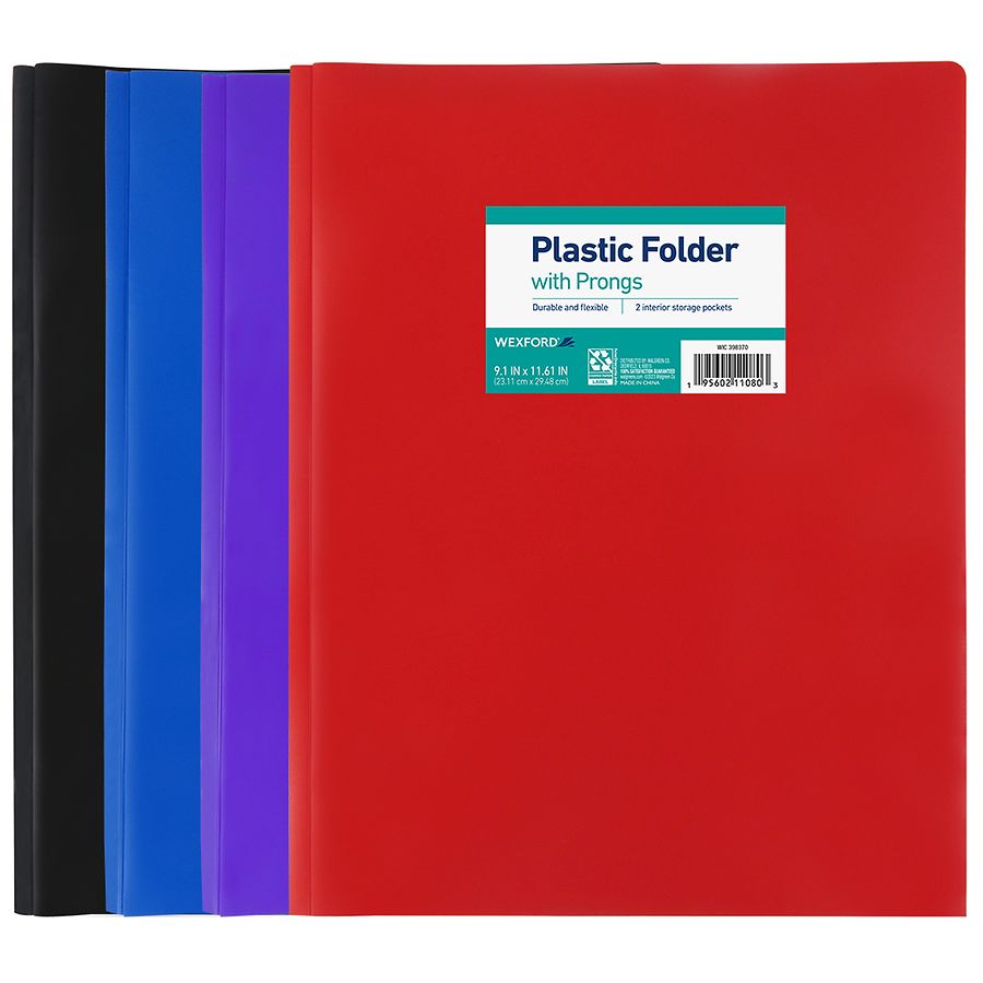 Wexford Plastic Folder with Prongs | Walgreens