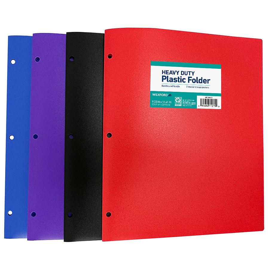 Wexford Heavy Duty Plastic Folders | Walgreens
