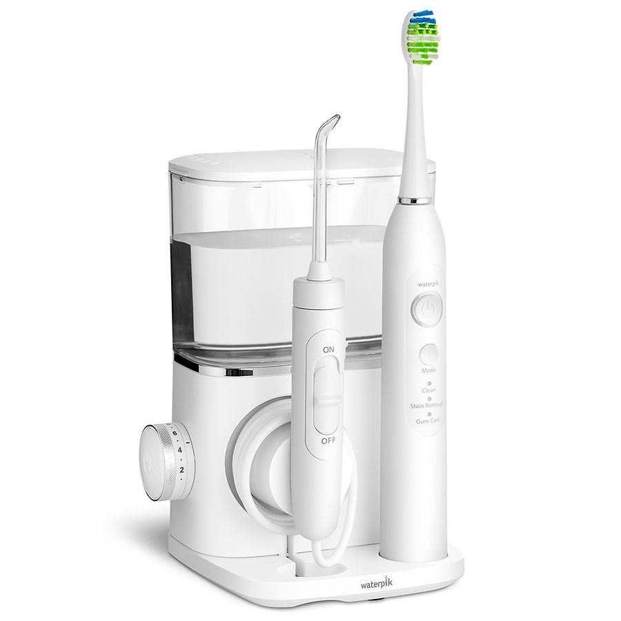 Waterpik Sensonic Complete Care Water Flosser Rechargeable Electric Toothbrush CC 04 White Walgreens