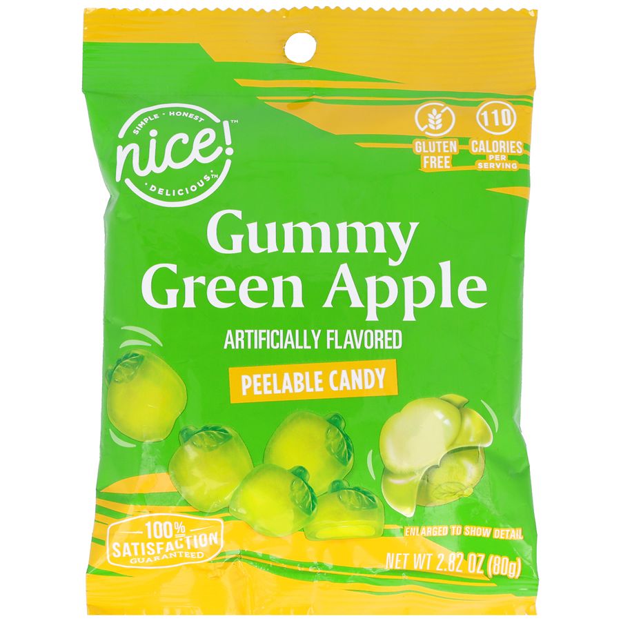 Nice! Gummy Peelable Candy Green Apple | Walgreens