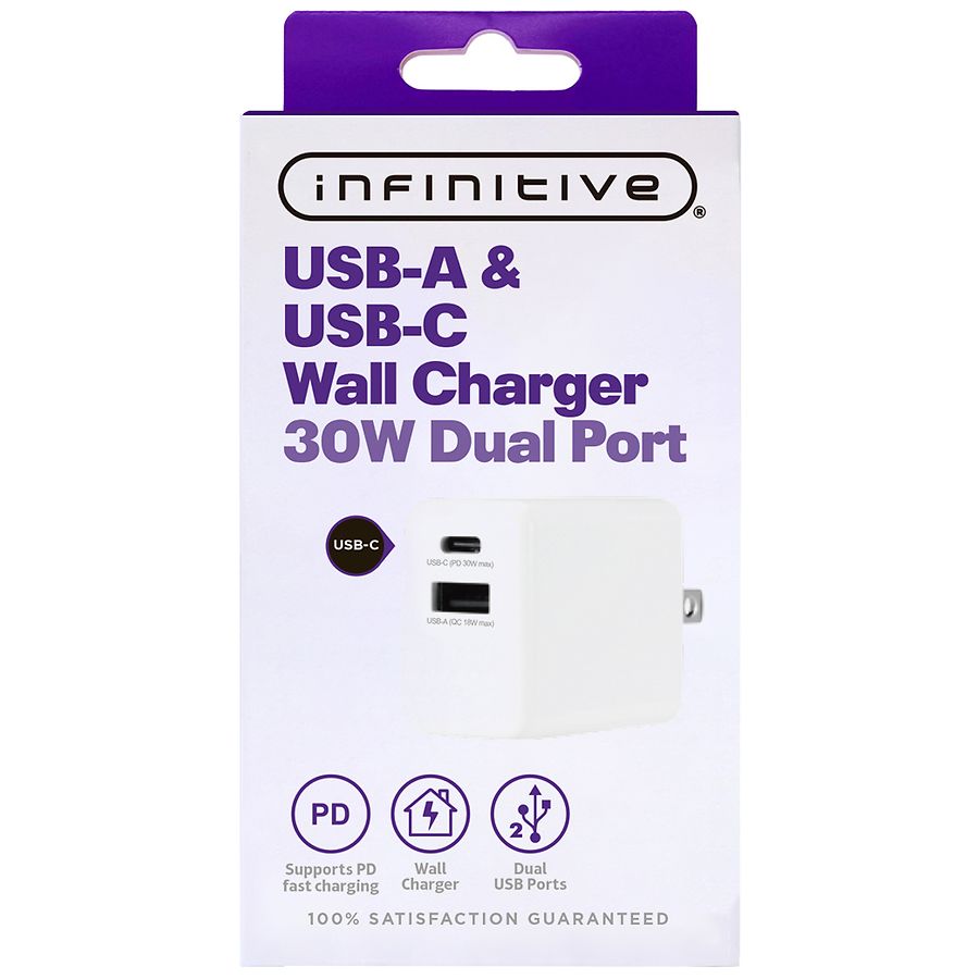 Infinitive 30W Dual Port Wall Charger | Walgreens