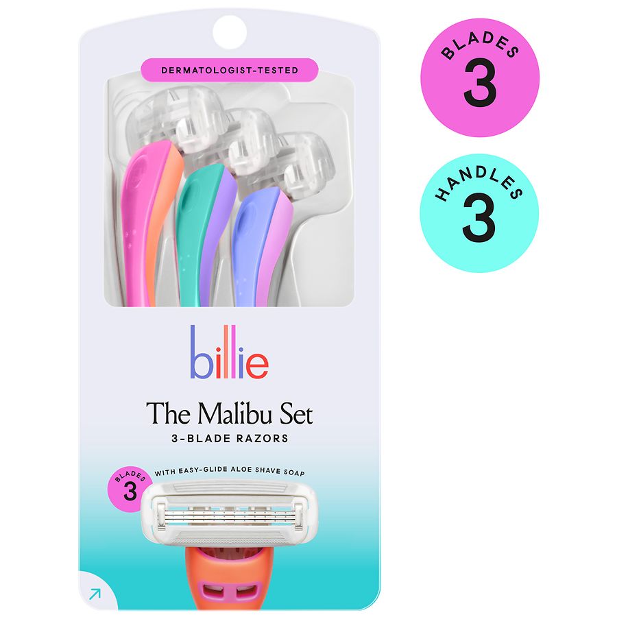 Billie Disposable 3-Blade Razors For Women The Malibu Set | Walgreens