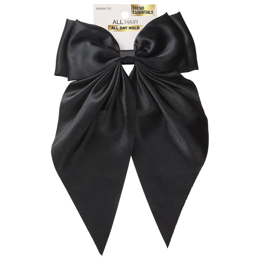 Scunci Satin Bow Barrette, Black | Walgreens