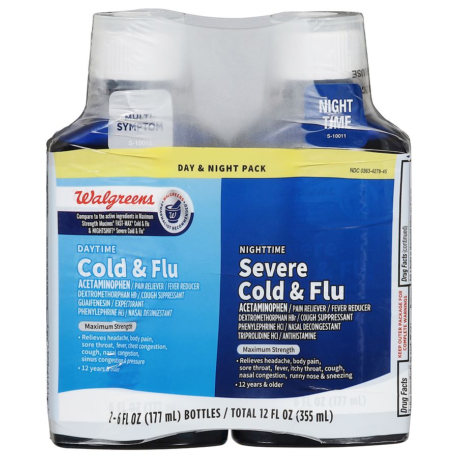 Walgreens WALG MUCUS DAY/NIGHT LIQUID | Walgreens