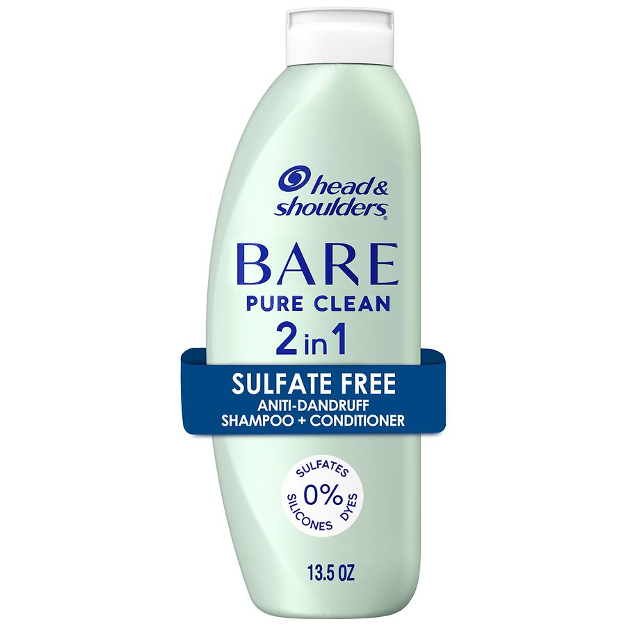 Head & Shoulders Bare Pure Clean 2in1 Dandruff Shampoo and Conditioner, Anti-Dandruff Treatment ...