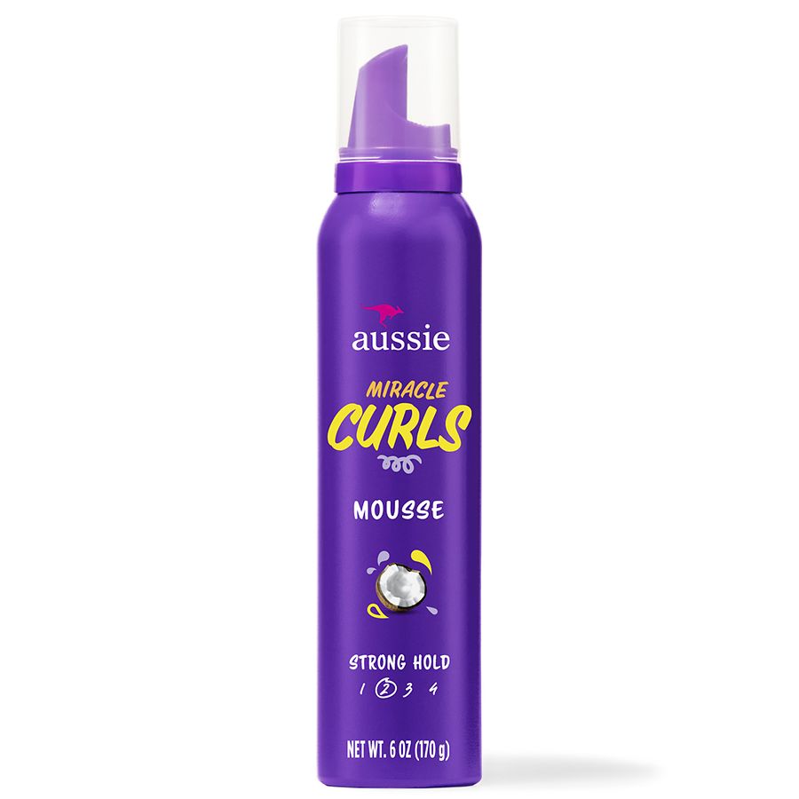 Aussie Miracle Curls Mousse for Curly Hair and Frizz Reduction ...