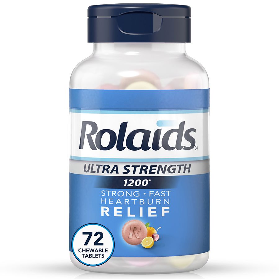 Rolaids Ultra Strength Antacid, Chewable Tablets, Heartburn Relief ...