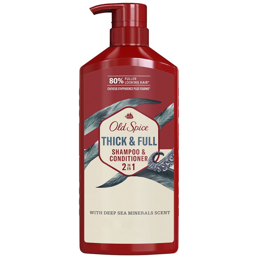 Old Spice Thick & Full 2 IN 1 Shampoo and Conditioner for Men Deep sea ...