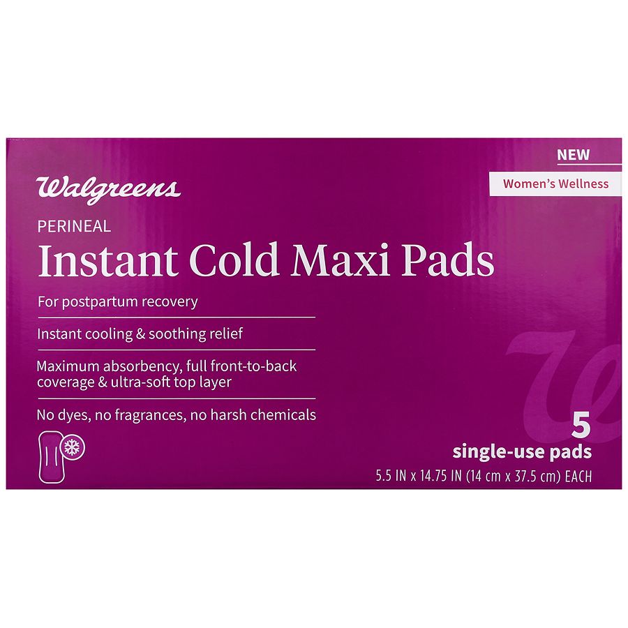 Walgreens Perineal Instant Cold Maxi Pads | Walgreens