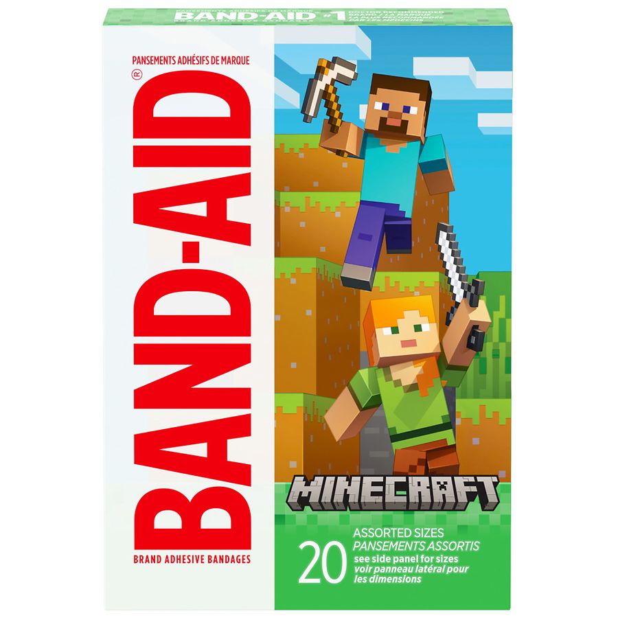 Band-Aid Adhesive Bandages, Minecraft | Walgreens