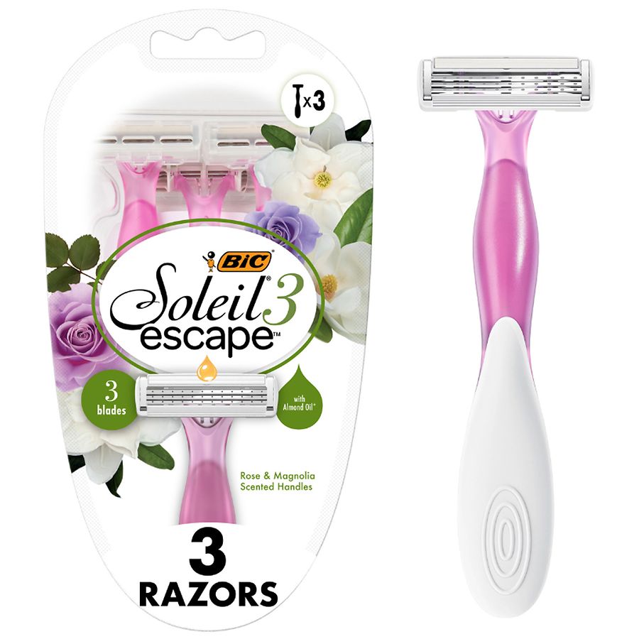 BIC Soleil Escape Women's Disposable Razors, 3 Blades, Scented Handles ...