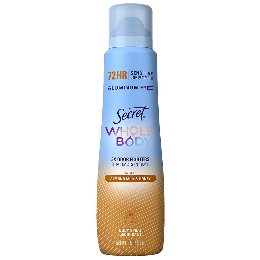 Secret Deodorant Spray for Women, Aluminum Free, 72 Hour Odor ...