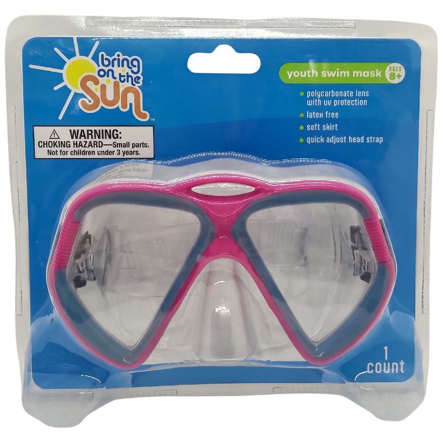 Bring On The Sun Youth Swim Mask Pink/Gray | Walgreens
