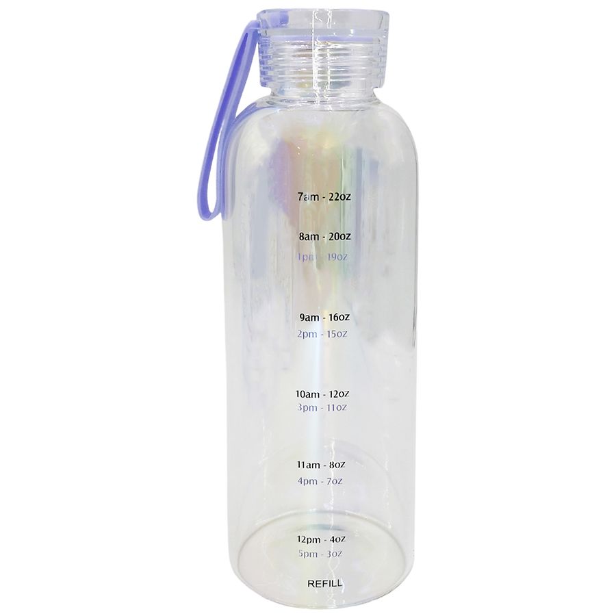 Modern Expressions Water Bottle with Handle Iridescent Glass | Walgreens