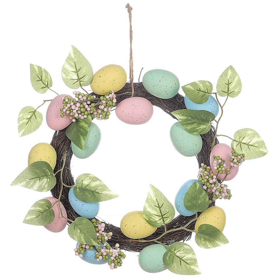 Happy Go Fluffy Easter Egg Wreath | Walgreens