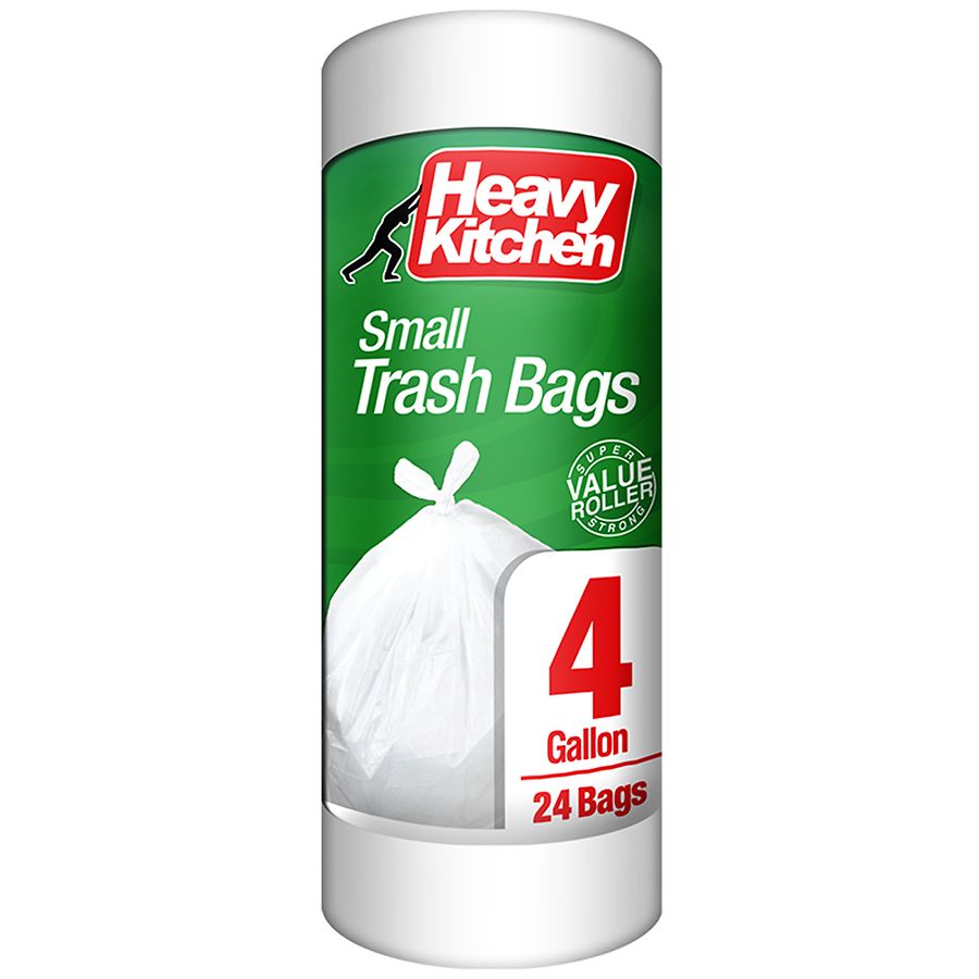 Heavy Kitchen Trash Bags Roller White, White | Walgreens