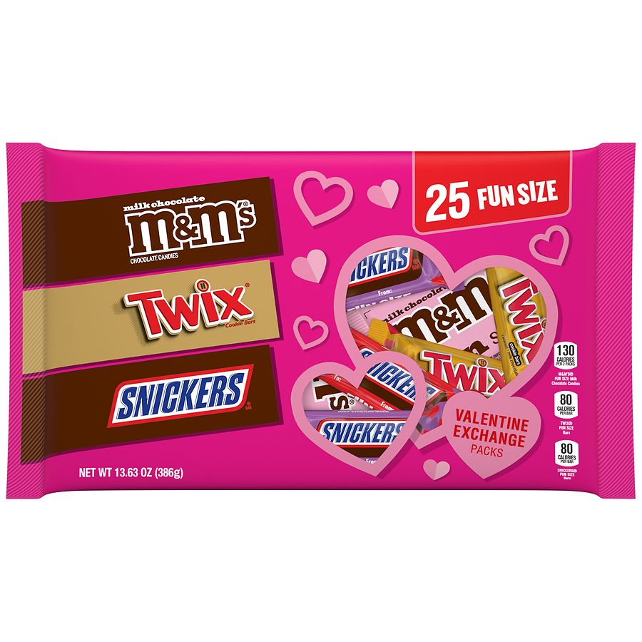 Mars Fun Size Variety Pack Chocolate Candy, Valentine Exchange Variety ...