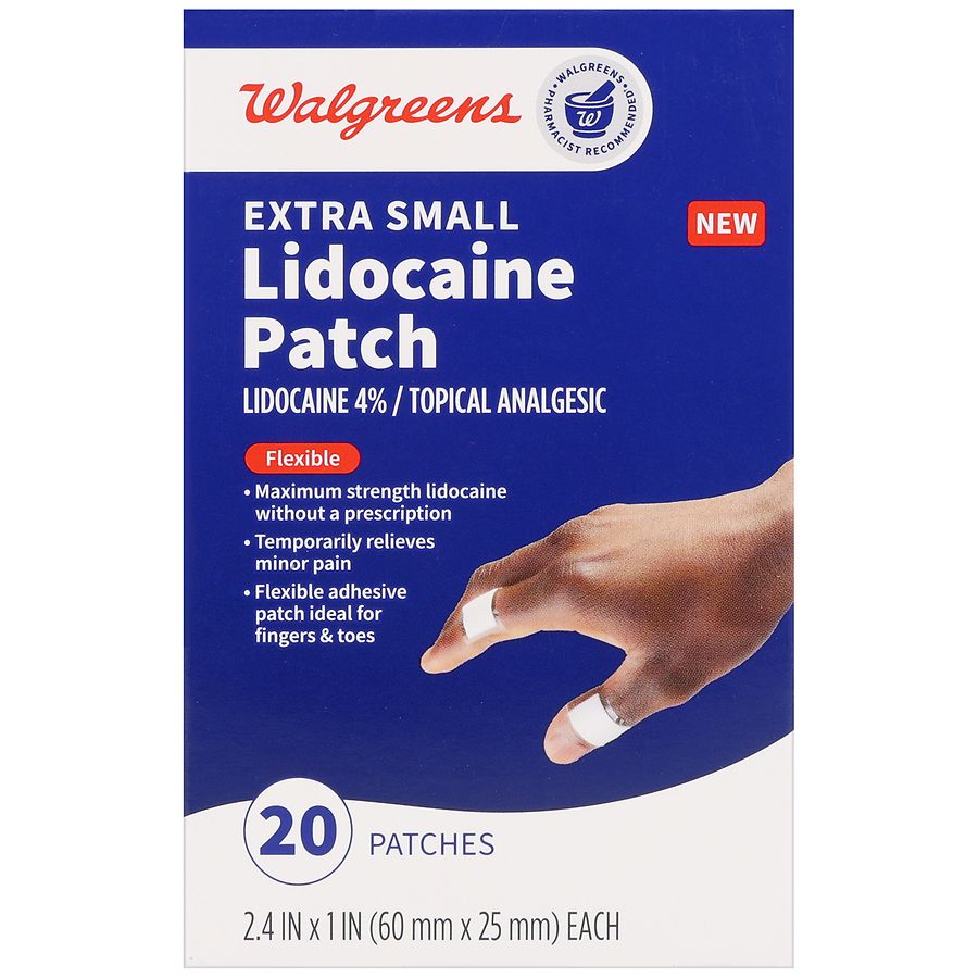 Walgreens Lidocaine Patch Extra Small, 2.4 x 1 Inches | Walgreens