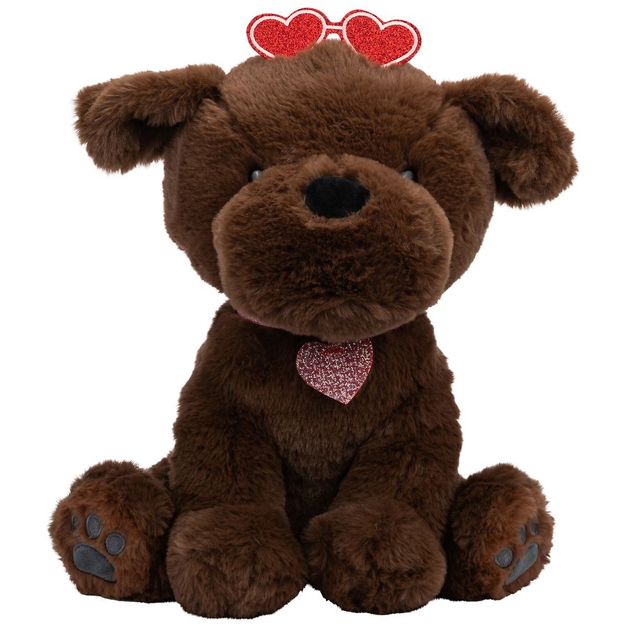 Festive Voice Hug Me Valentine Chocolate Lab 14 Inch Brown | Walgreens