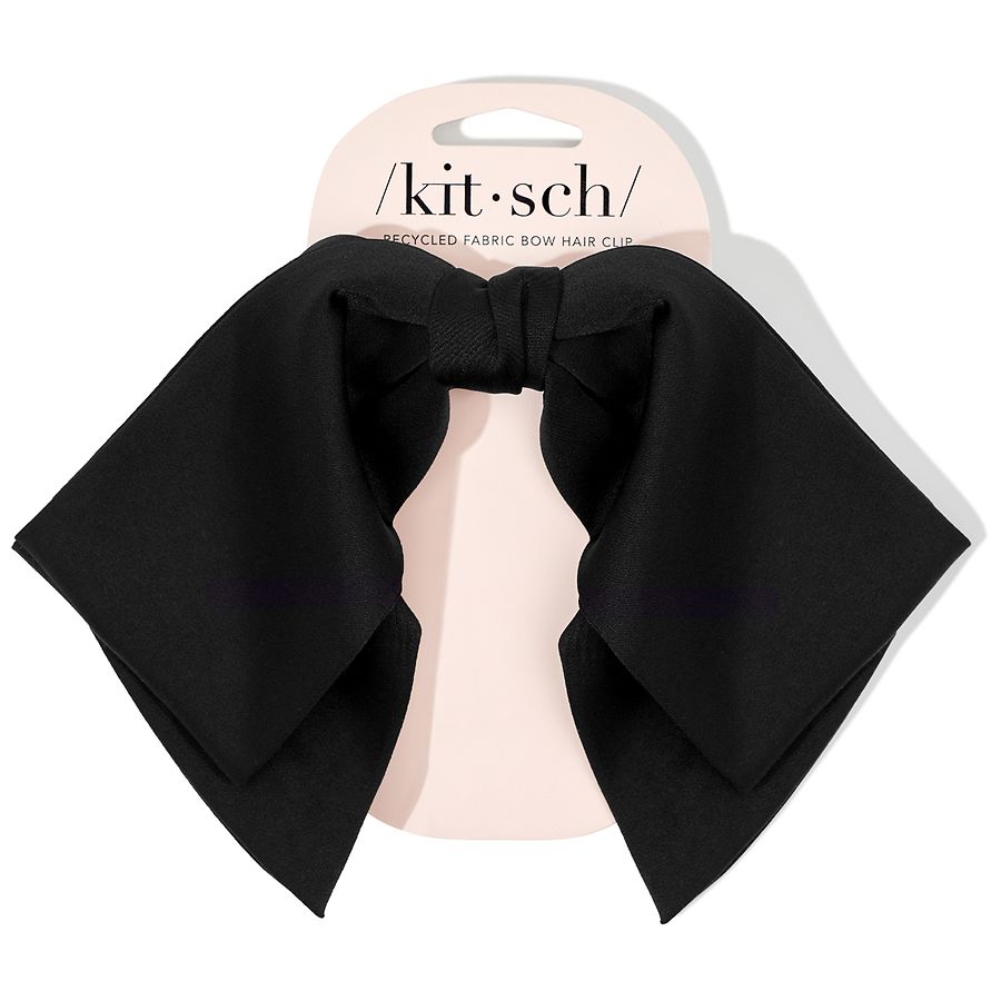 KITSCH Recycled Fabric Bow Hair Clip Black | Walgreens