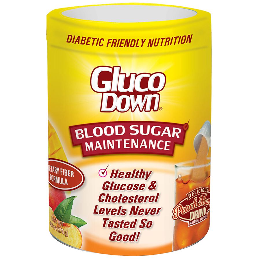 GLUCODOWN Blood Sugar Maintenance Drink Mix Peach Mango | Walgreens