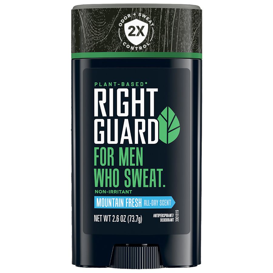 Right Guard Plant-Based Deodorant & Antiperspirant Mountain Fresh ...