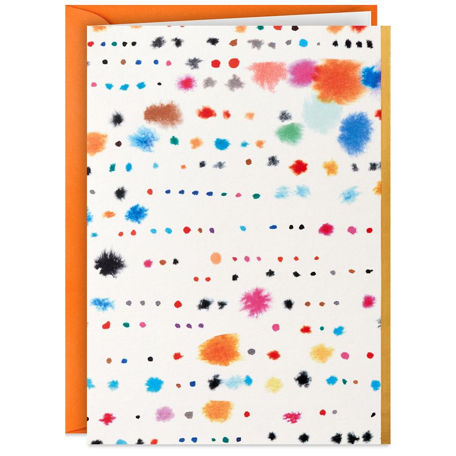 Hallmark Blank Note Cards (Watercolor Dots on White) | Walgreens