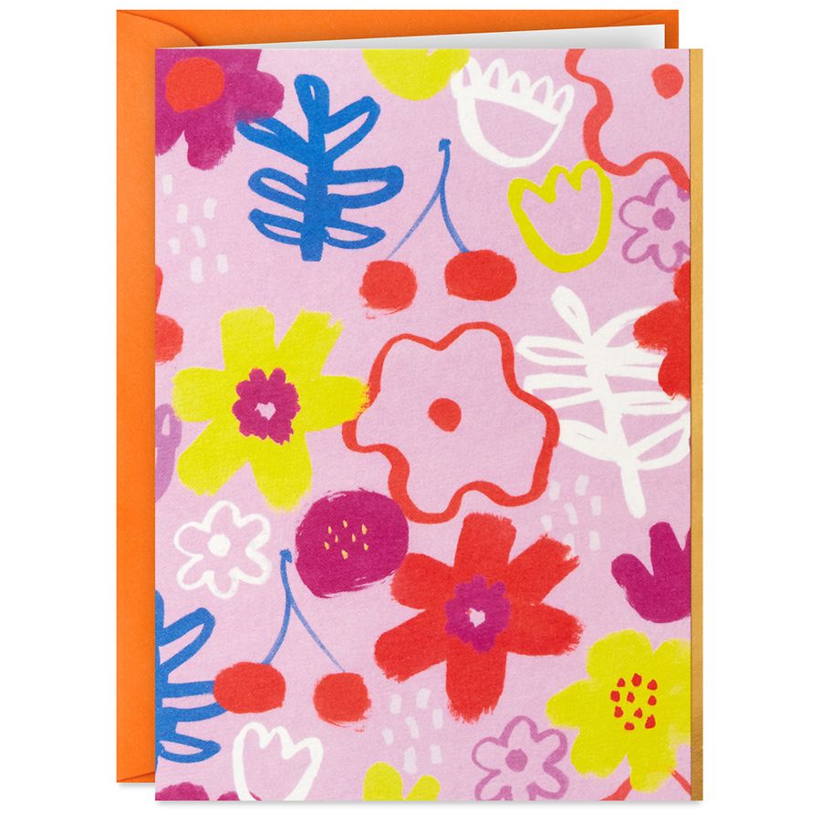 Hallmark Blank Note Cards (Abstract Floral on Pink) | Walgreens