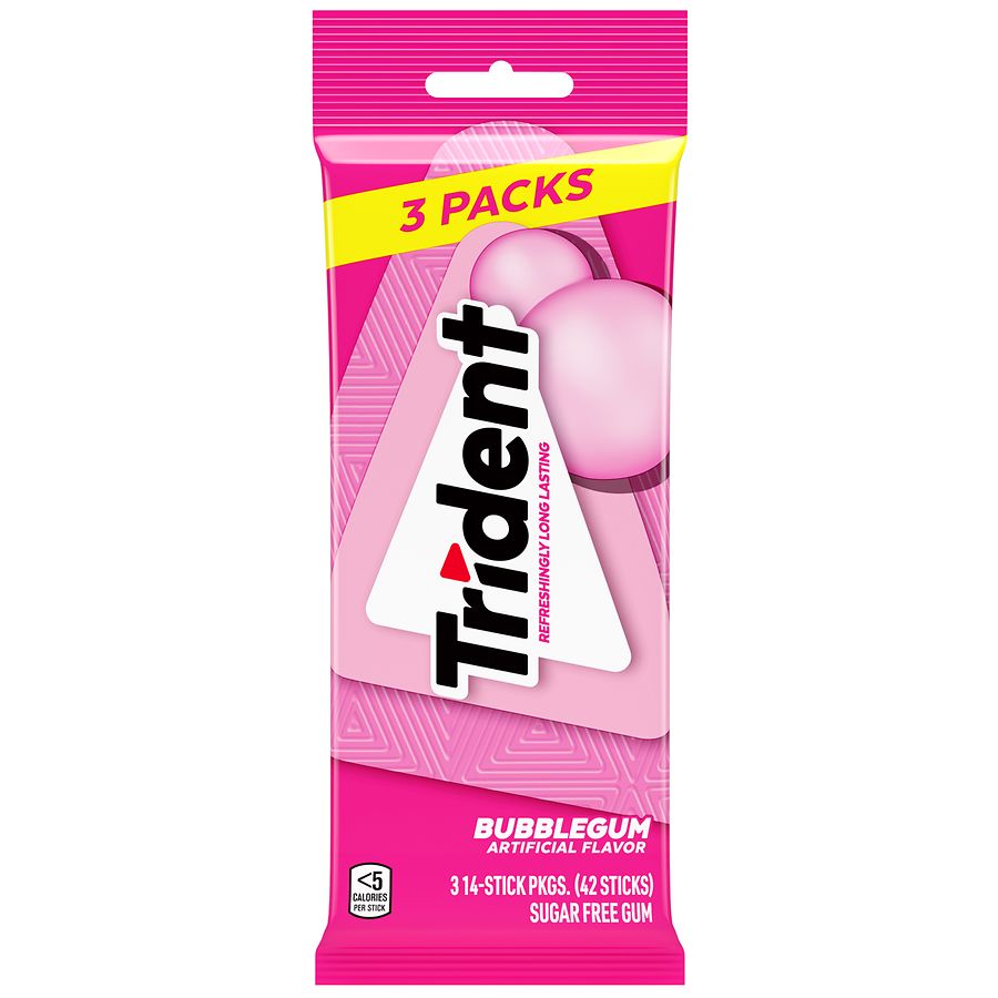 Trident Chewing Gum Bubblegum | Walgreens