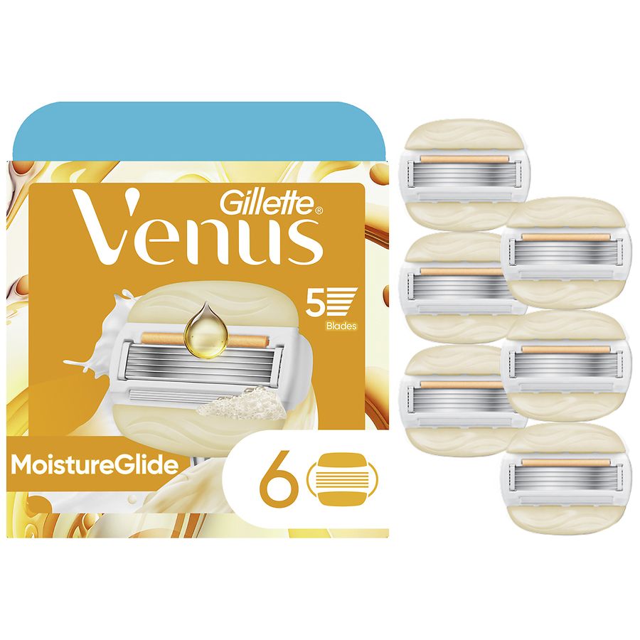 Gillette Women's Razor Blades Refills, With Built-In Shave Gel Bars ...