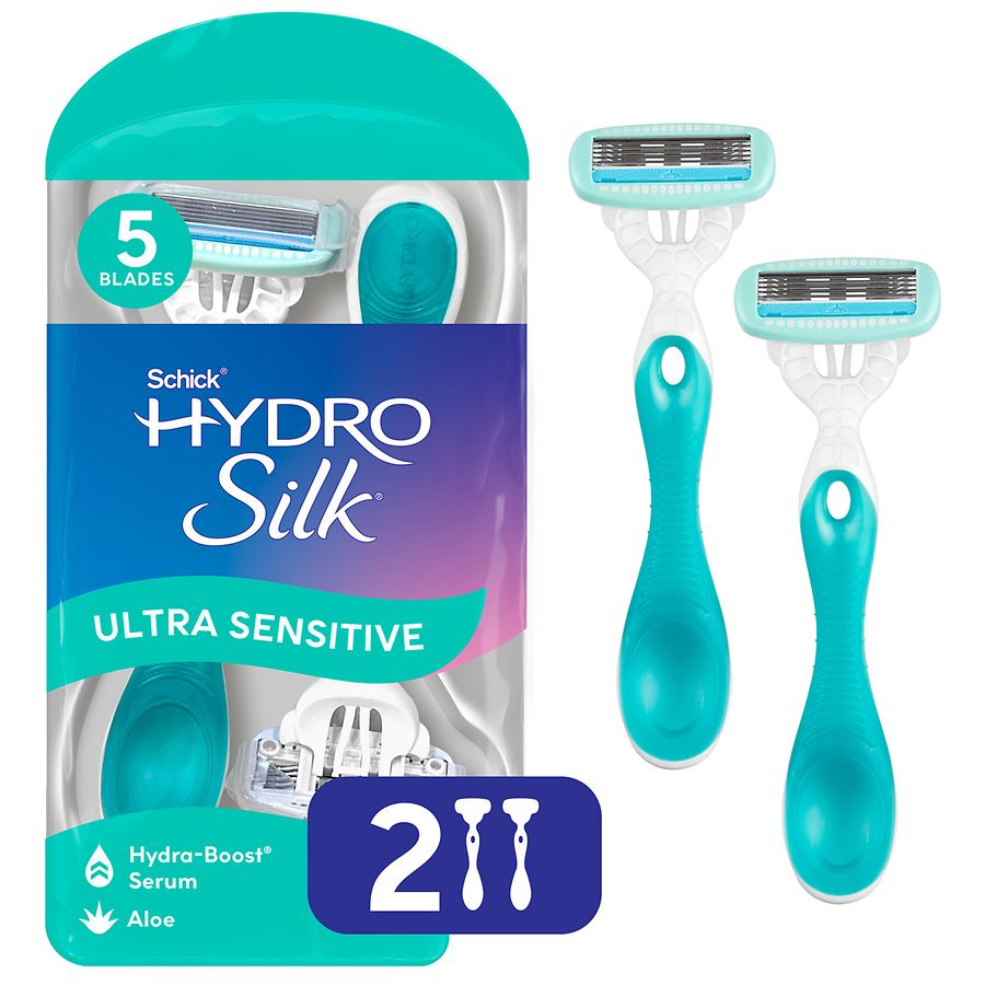 Schick Hydro Silk Ultra Sensitive 5-Blade Disposable Razor for Women ...