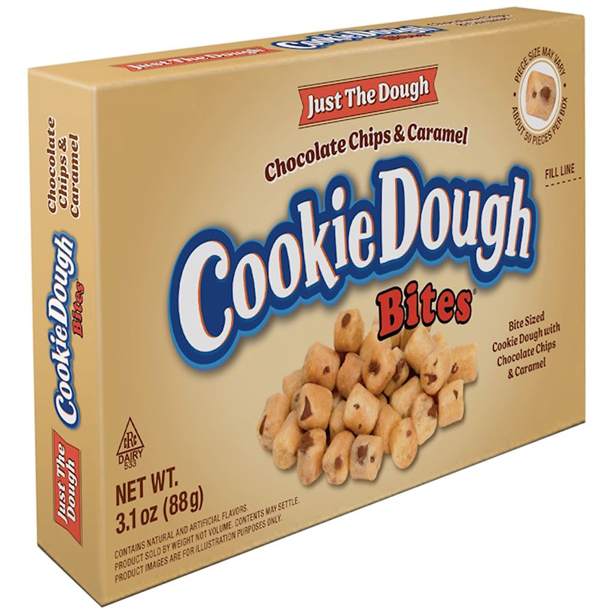 Cookie Dough Bites Just The Dough Theatre Box Chocolate Chip & Caramel ...