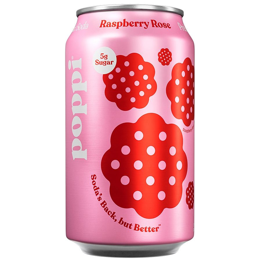 Poppi Prebiotic Soda Can Raspberry Rose | Walgreens