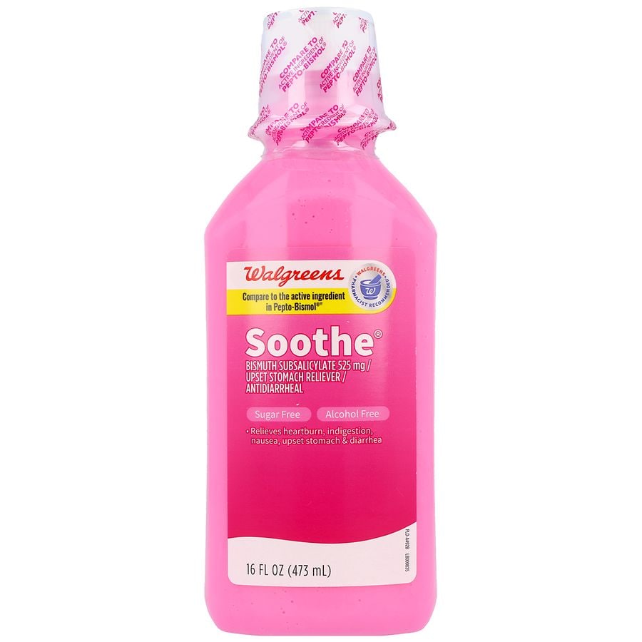 Walgreens Soothe Bismuth Subsalicylate 525 mg Liquid Original | Walgreens