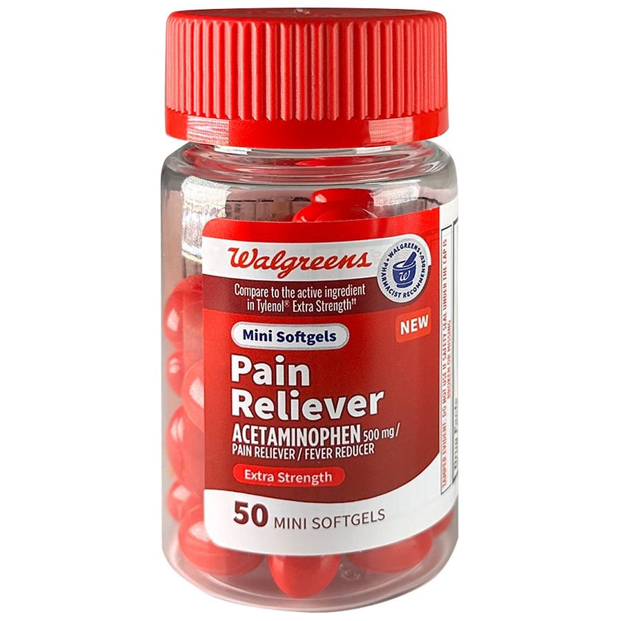 Walgreens Extra Strength Pain Reliever Mini Softgels | Walgreens