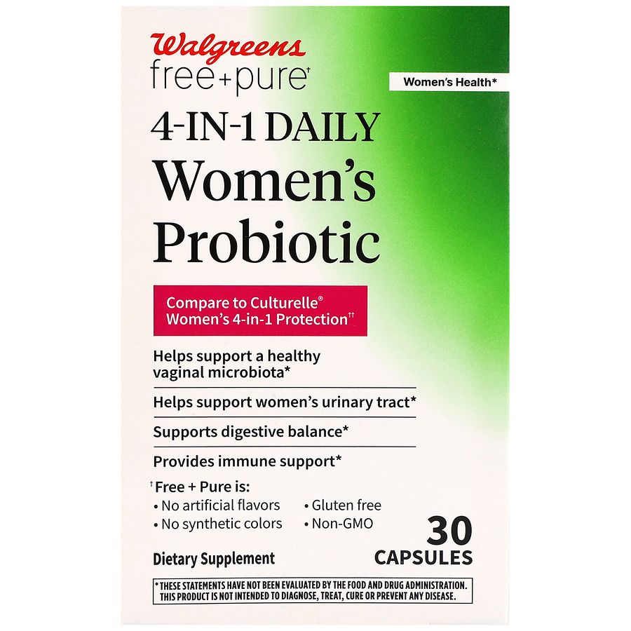 Walgreens Free & Pure 4-In-1 Daily Women's Probiotic | Walgreens