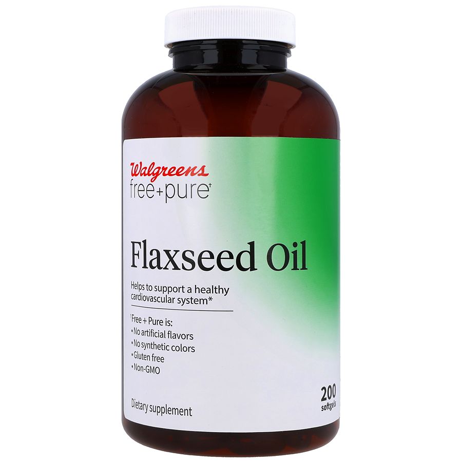 Walgreens Free & Pure Flaxseed Oil Softgels | Walgreens