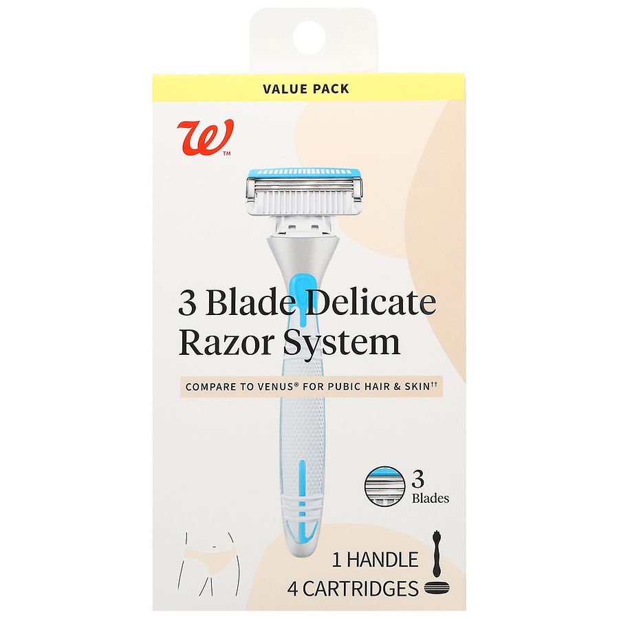 Walgreens Women's 3 Blade Delicate Razor System | Walgreens
