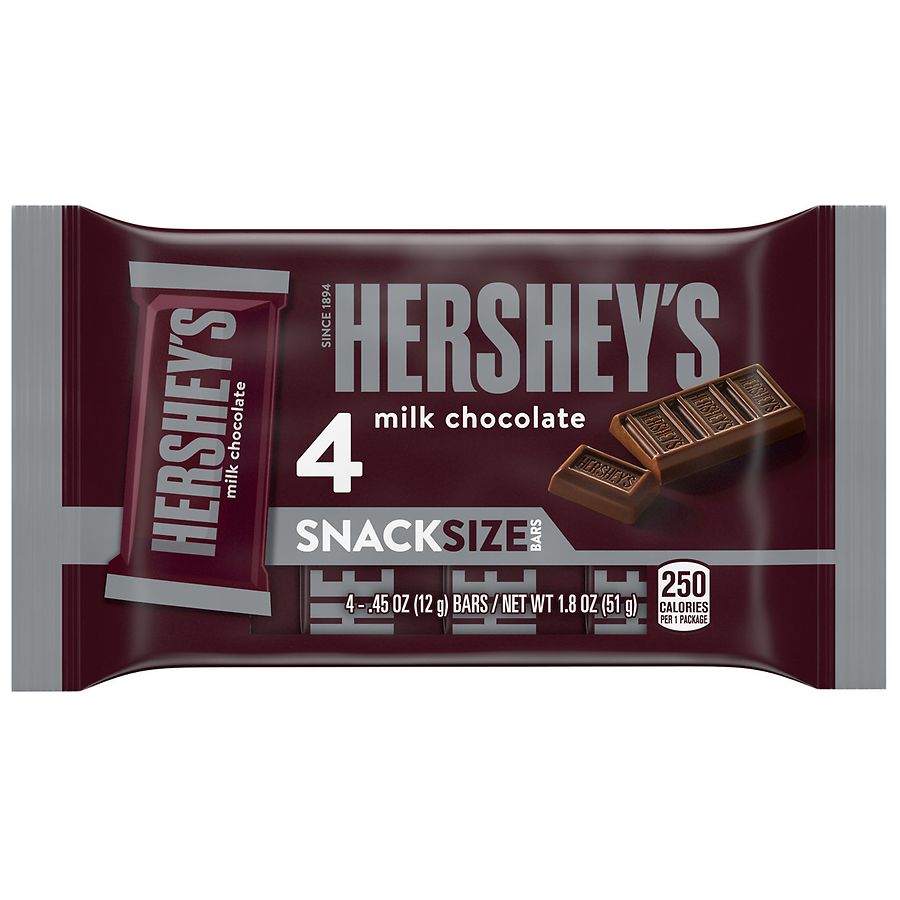 HERSHEY'S Milk Chocolate Snack Size Bars, Candy | Walgreens