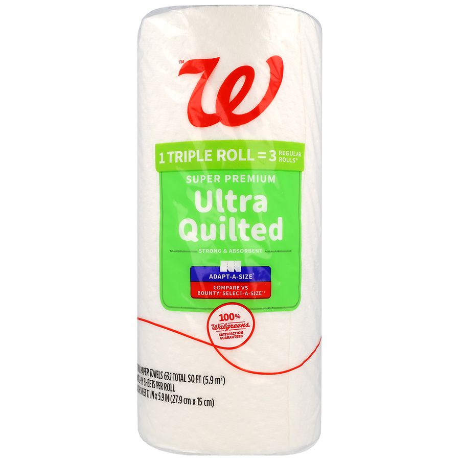 Walgreens Ultra Quilted Super Premium Paper Towels Triple Roll | Walgreens
